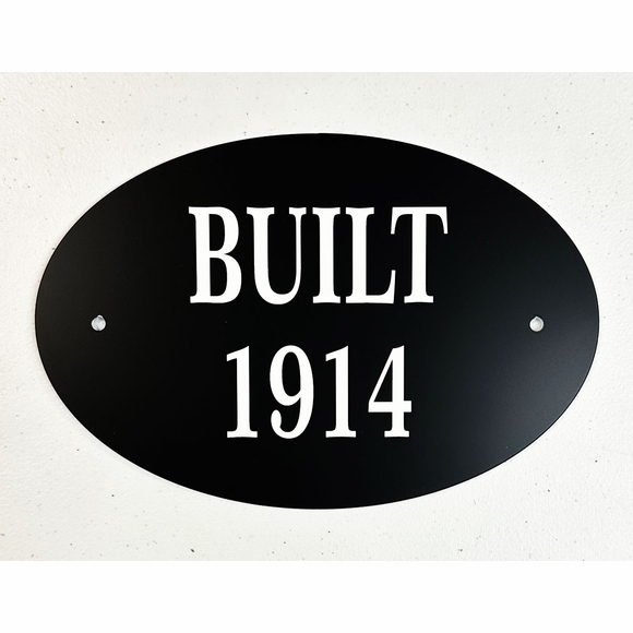 Year Built Plaque Founded, Circa, Est Sign