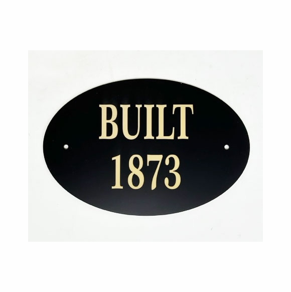 Year Built Plaque Founded, Circa, Est Sign