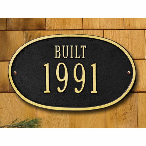 Year BUILT Sign - Custom Metal Plaque