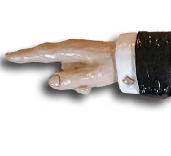 Custom Vintage Directional Sign With Pointing Finger