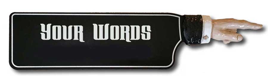 Custom Vintage Directional Sign With Pointing Finger