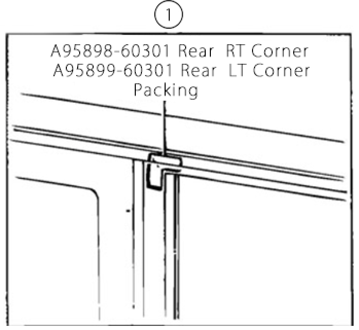 Door Packing #1 - Rear Corner - Right & Left Sides - Pair - Aft Mrkt