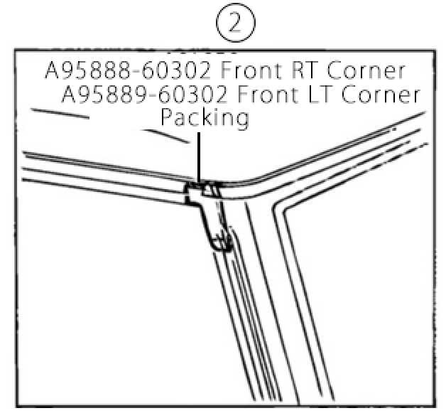 Door Packing #2 - Front Corner - Right & Left Sides - Pair - Aft Mrkt