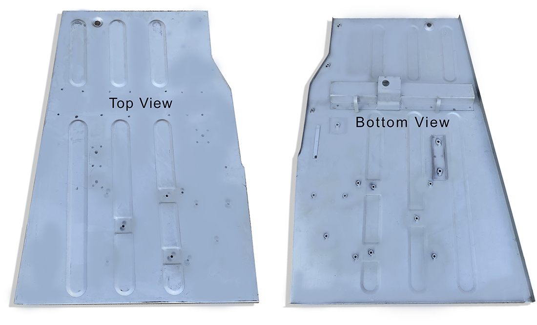 Front Floor Pans ~ FJ40/45 ~ 1974 to 1978 ~ 4-Speed