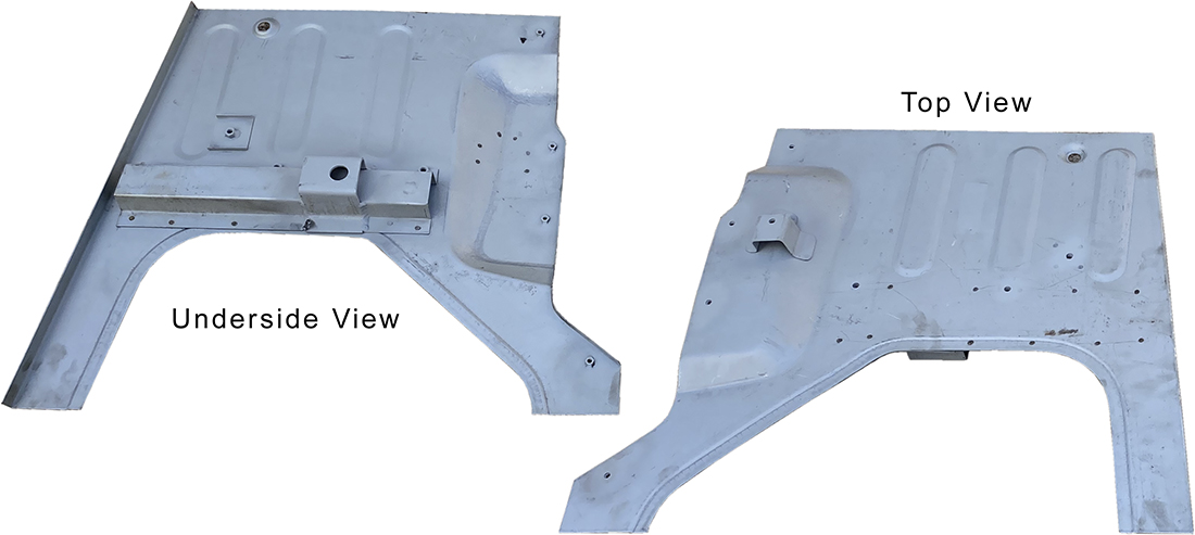 Front Floor Pans ~ FJ40/45 ~ 1974 to 1978 ~ 4-Speed
