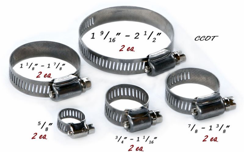 Hose Clamp Kit - Stainless Steel - 10 ea.