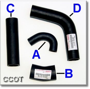 Hoses, Radiator ~ FJ60 ~ 4 Hose Kit ~ w/AC ~ TOYOTA