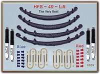 FJ40x HFS™ Extreme 4" Lift Springs, above fit 8/80-10/84, Series 40/42