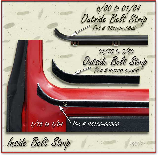 Outside Belt Weatherstripping - TOYOTA