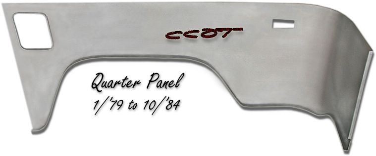 CCOT Quarter Panels - No Upper Hard Top Channel