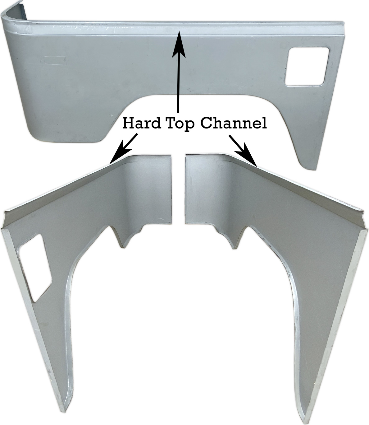 Quarter panels with upper hard top channel - Sold in Pairs