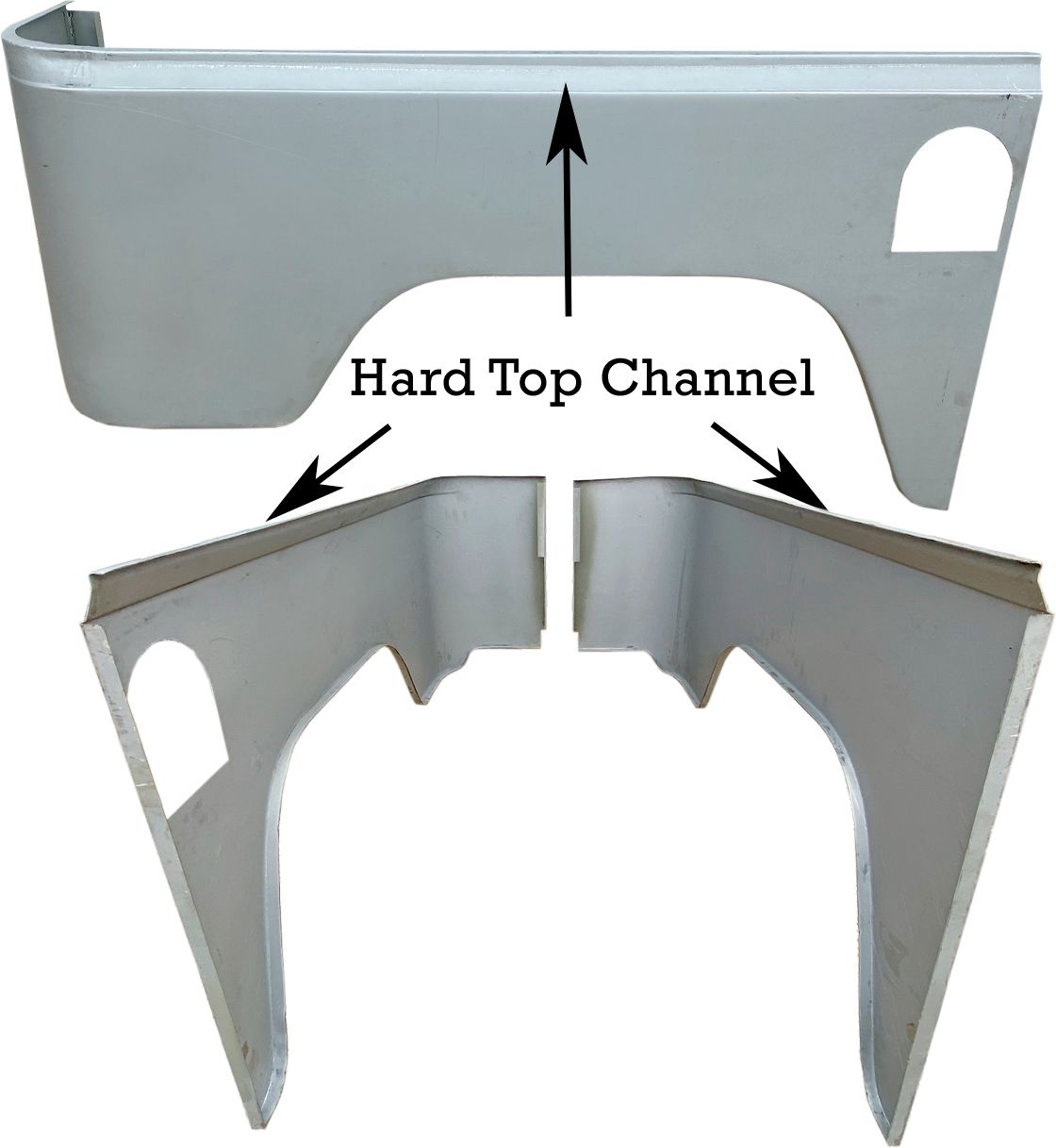 Quarter panels with upper hard top channel - Sold in Pairs