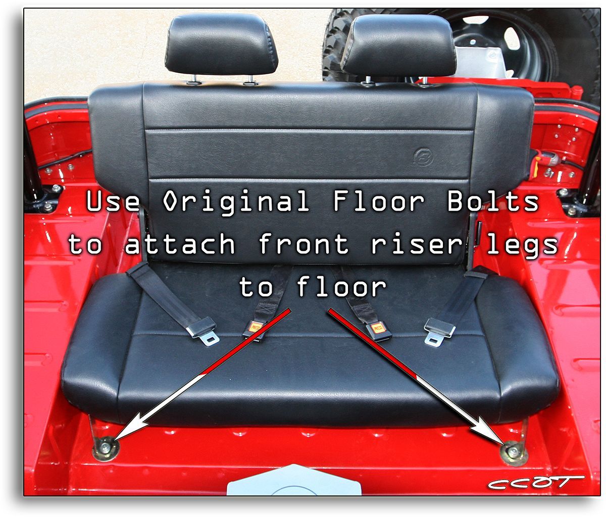 FJ40 Rear Bench Tumble Seat - Folds Forward to open Cargo Area