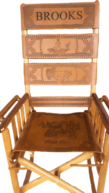 Costa Rica Rocking Chair - High Back - Natural Leather and Caobilla ...