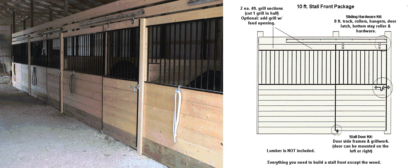 Horse Stall Front Package 10ft.