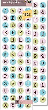 Alphabets, scrapbook stickers (26_choices)