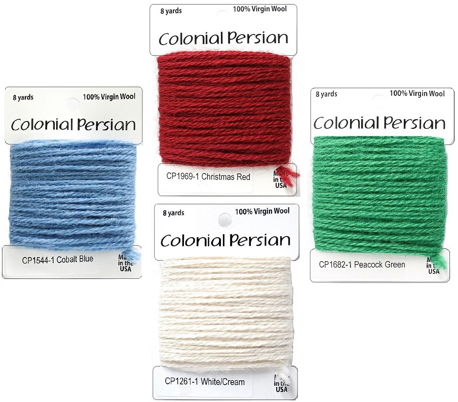 Colonial Persian Yarn, needlepoint, 100% Persian Wool, 3-ply, 8-yard ...