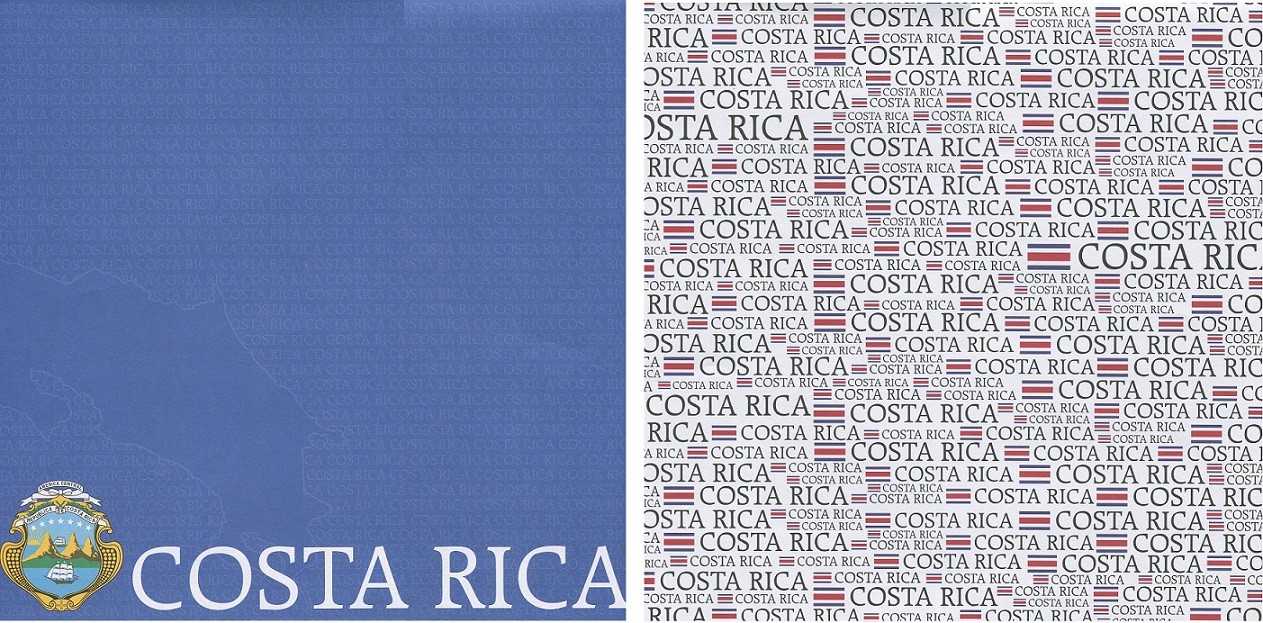 Country, Costa Rica, Double-sided, scrapbook paper (Reminisce) 50% off