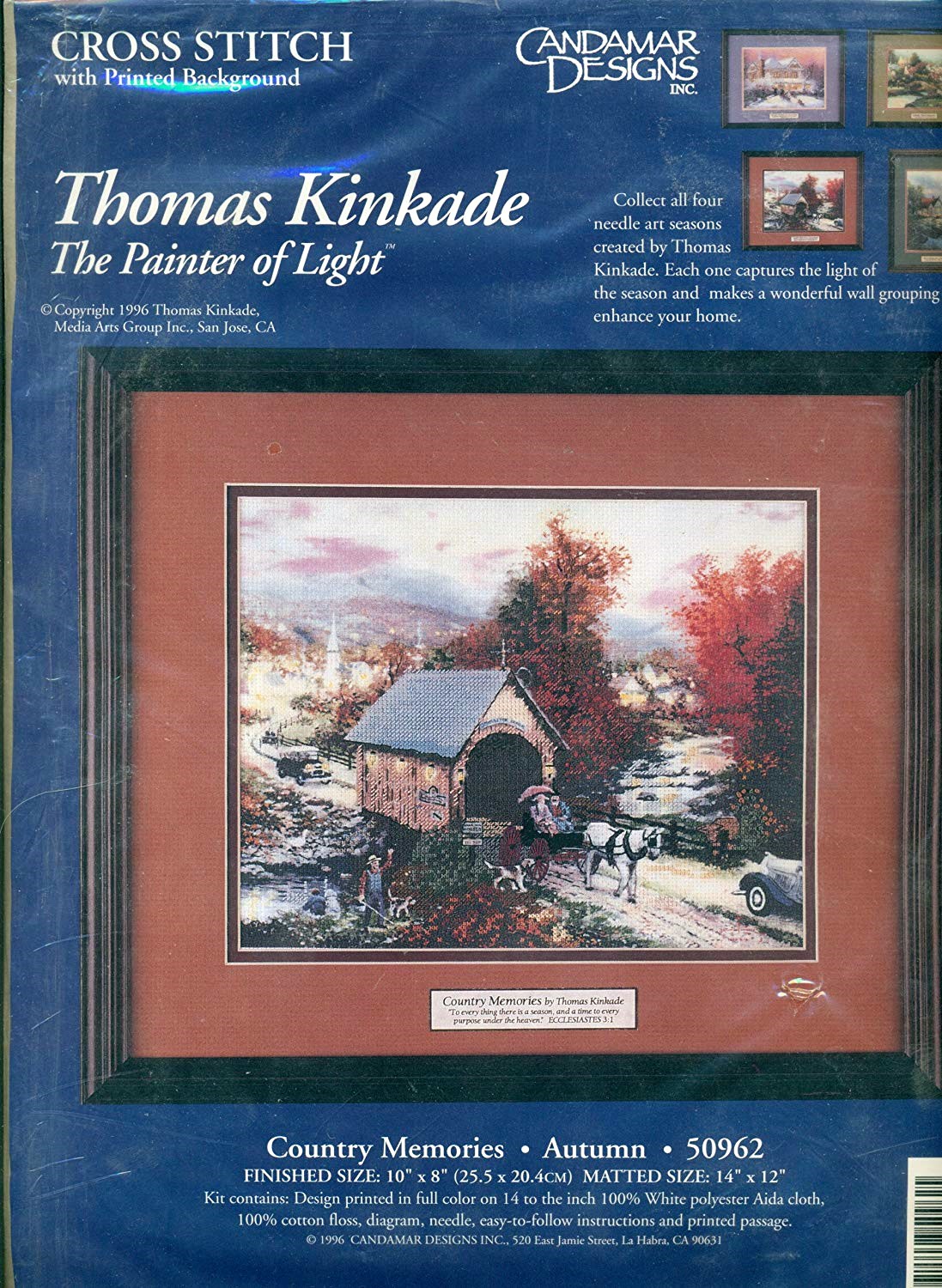 Country Memories, Autumn, embellished cross stitch kit, 10x8" (Thomas ...