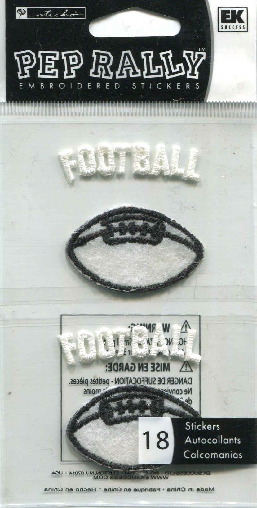 Pep Rally, Embroidered Activity Emblem, Football (Jolee's Boutique) 40% off
