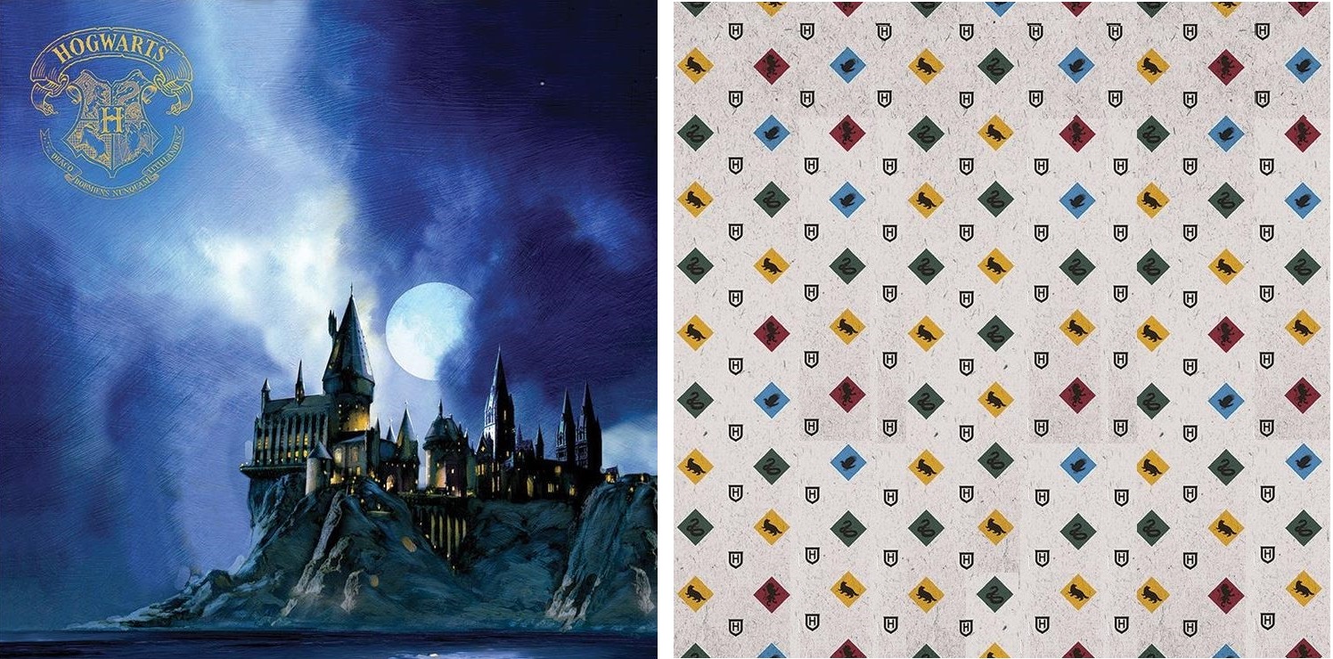 Harry Potter Collection, Hogwarts At Night, double-sided scrapbook ...
