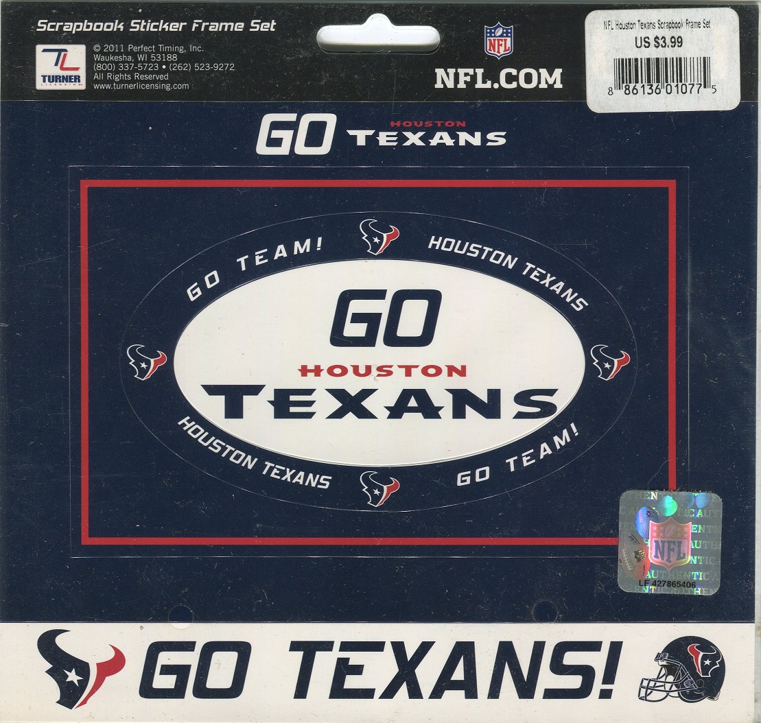 Houston Texans, NFL Frame sticker Set, football scrapbook (Perfect Timing)