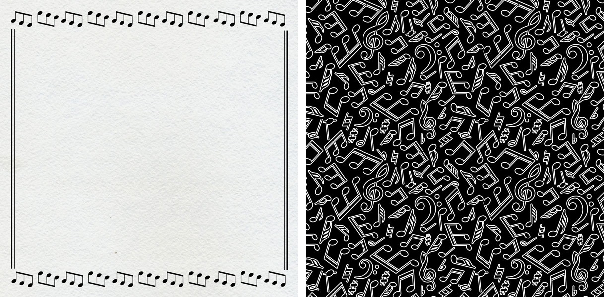 Musical Scrapbook Borders