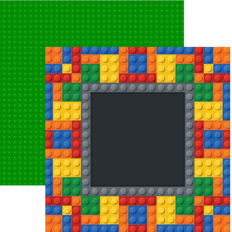 Lego like, Building Block Frame, double-sided, scrapbook paper ...