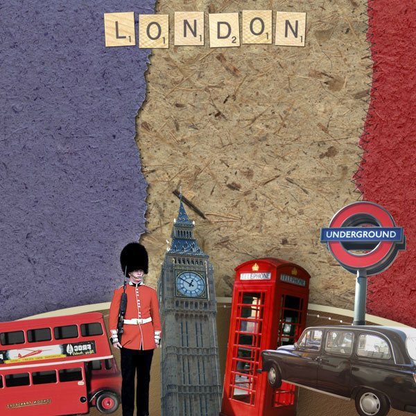 London, England, Countries scrapbook paper (Stamping Station)