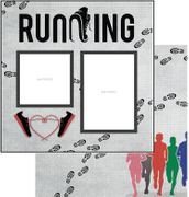 Sports, Running, Track & Field and Marathon scrapbook papers (26_choices)