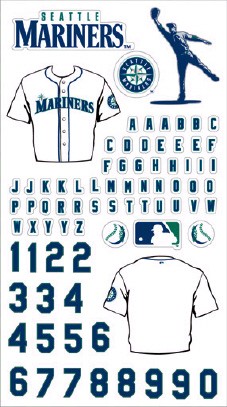 Seattle Mariners, Major League Baseball, MLB Jersey scrapbook stickers ...