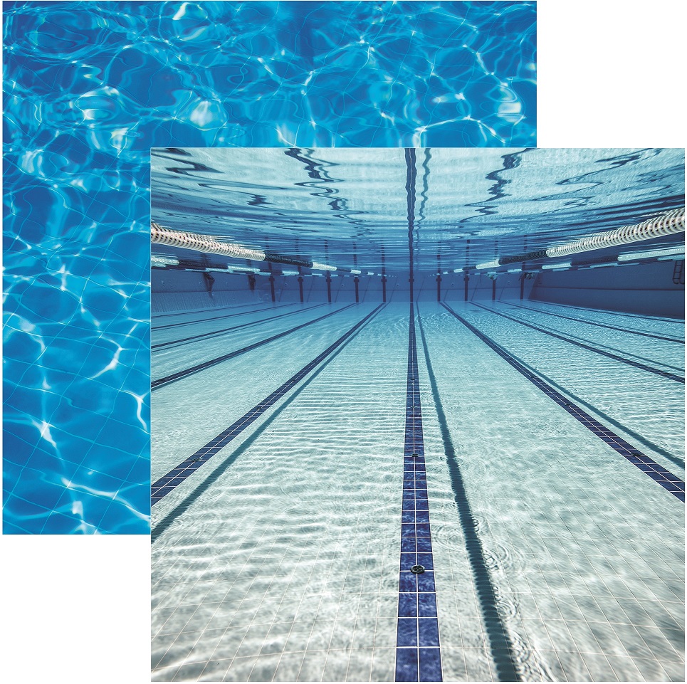 Swim Team Collection, Under Water, double-sided, scrapbook paper ...