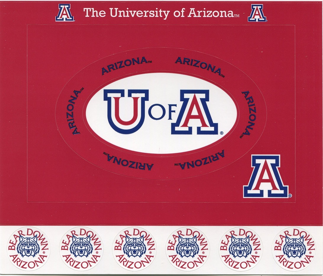 University of Arizona (Wildcats), Frame stickers, 6x7" scrapbook ...
