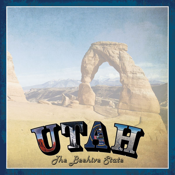 Utah Vintage, States scrapbook paper (Stamping Station)