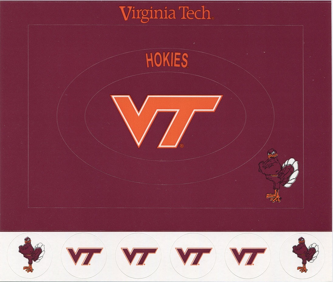 Virginia Tech (Hokies), cardstock Frame stickers, 6x7" scrapbook ...