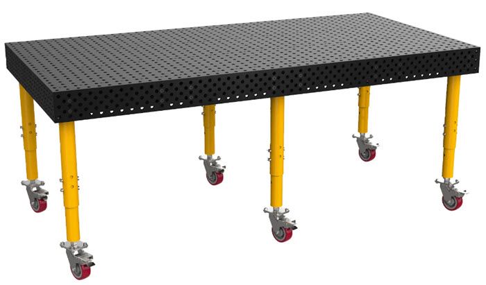 BUILDPRO Alpha 5/8 Mobile Welding Table 8' x 4' TA5-9648Q-C1