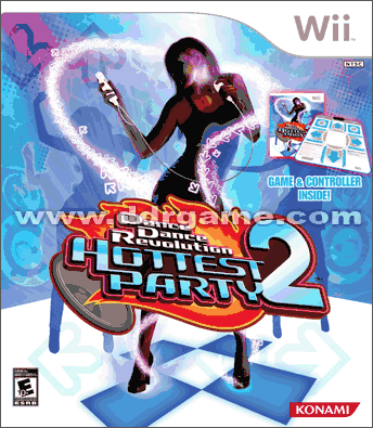 Dance Dance Revolution DDR Hottest Party 2 Original Bundle for Nintendo Wii Game Dance Pad