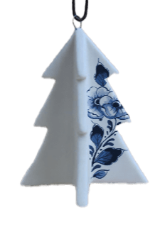 Delft Blue Ornament - 3D Christmas Tree Shape - Christmas Ornaments ...