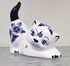 DeWit Handpainted Blue Delft Cat Figurine - 4" - Figurines and Planters