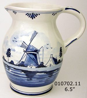 DeWit Handpainted Delft Blue Pitcher, 6.5" - Pitchers