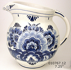 DeWit Handpainted Delft Blue Pitcher, 7.25" - Pitchers