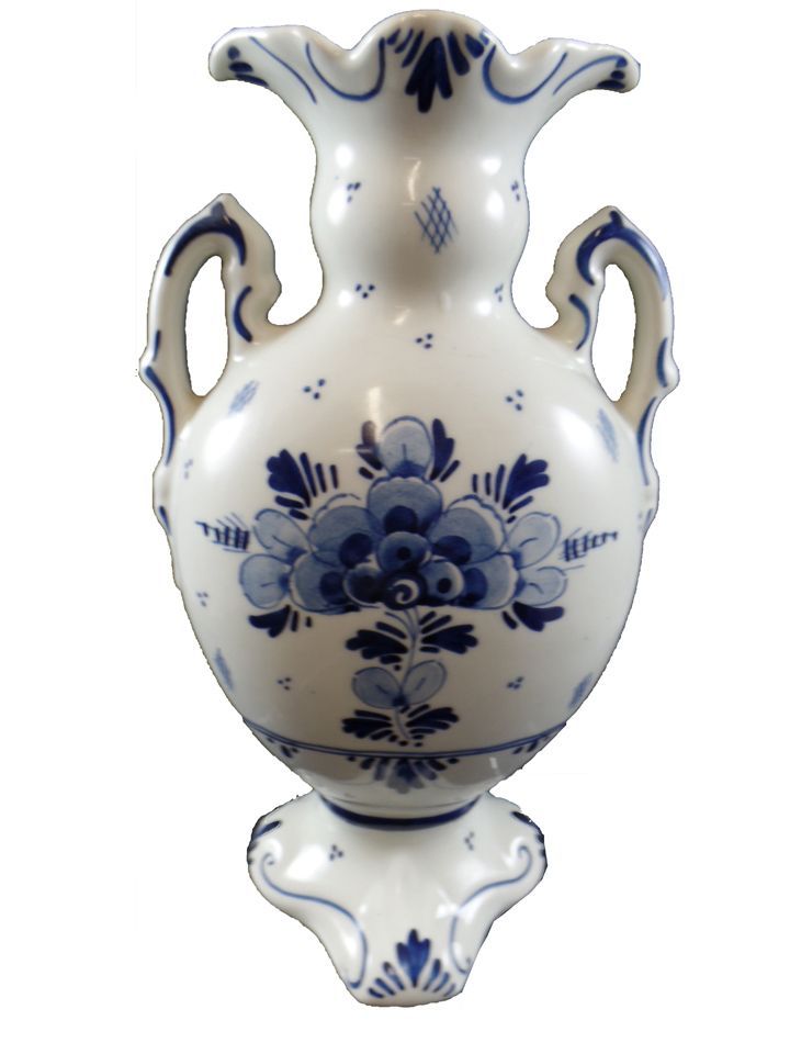 DeWit Handpainted Delft Blue Pitcher with Two Handles, 10" - Pitchers