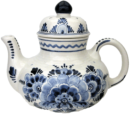 DeWit Handpainted Delft Teapot, 7.5" - Teapots, Sugar & Creamer Sets ...