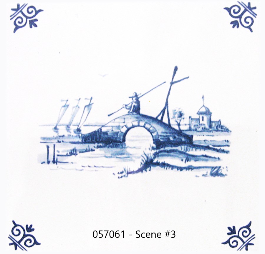 Blueware Blue and White Delft Tile - Landscapes Series - Blueware Blue ...