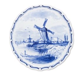 Royal Delft Plate- Windmill Design 15cm - Royal Delft Small Plates