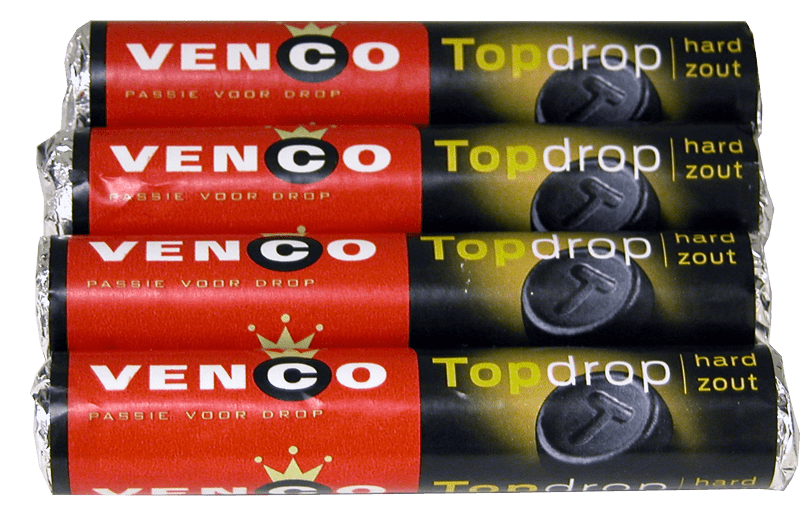 Venco Top Drop Licorice Rolls- 4 Pack - Imported Dutch Licorice