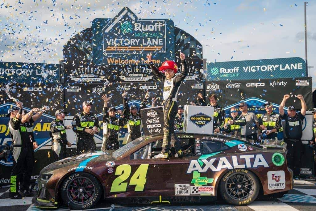 WILLIAM BYRON 2023 DARLINGTON WIN RACED VERSION RETRO AXALTA (JEFF ...