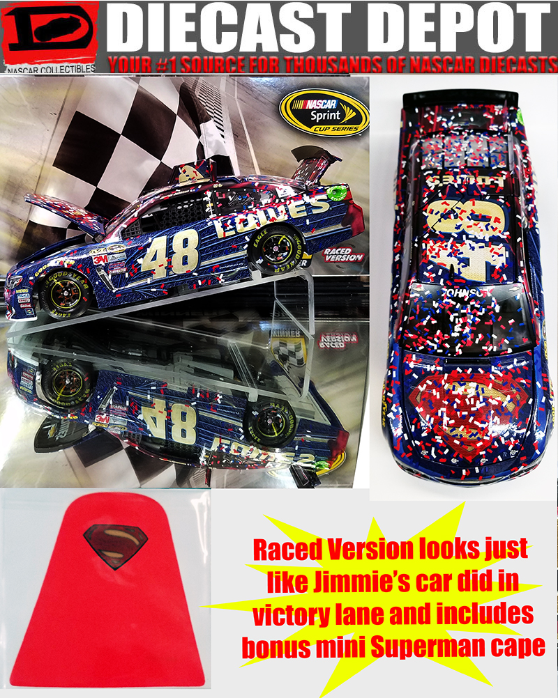JIMMIE JOHNSON 2016 SUPERMAN CALIFORNIA WIN RACED VERSION 1/24 ACTION ...