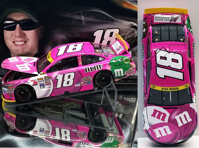 KYLE BUSCH 2015 M&M'S PINK BREAST CANCER AWARENESS 1/24 ACTION