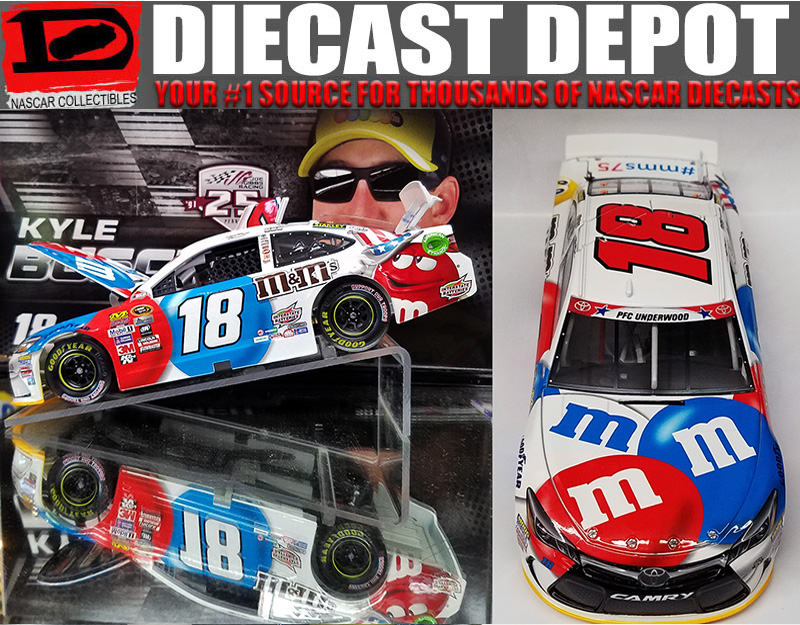 KYLE BUSCH 2016 RED WHITE & BLUE M&M'S PATRIOTIC SPECIAL 1/24 ACTION